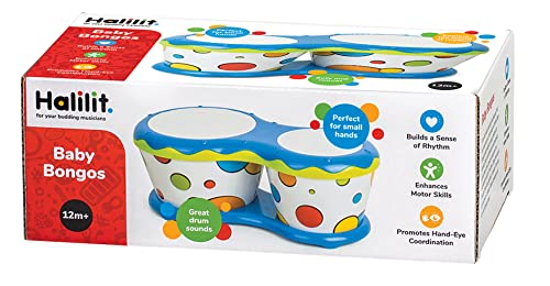 Edushape Baby Bongo Set (Color may vary) , 10x5.75x3.75 Inch (Pack of 1)