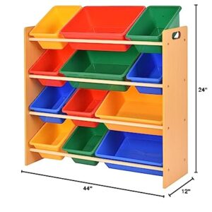 Costzon Toy Storage Organizer Bins Kids Playroom Activity Center Shelf Drawer