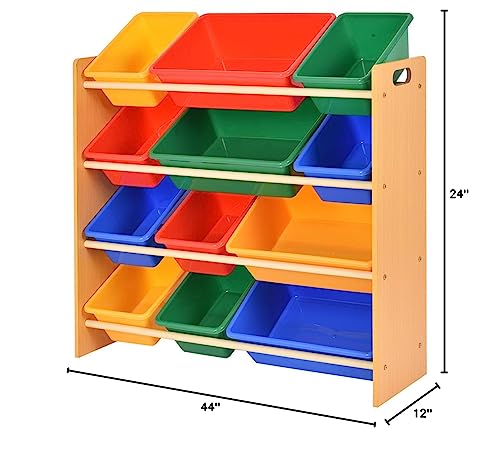 Costzon Toy Storage Organizer Bins Kids Playroom Activity Center Shelf Drawer