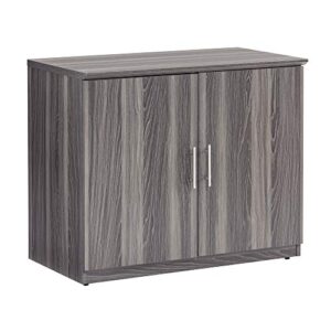 mayline msclgs medina 2-door storage cabinet, 36"w, gray steel laminate