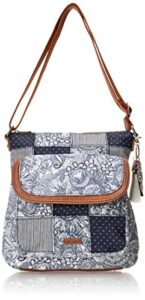 sakroots women's flap crossbody, navy spirit desert patch