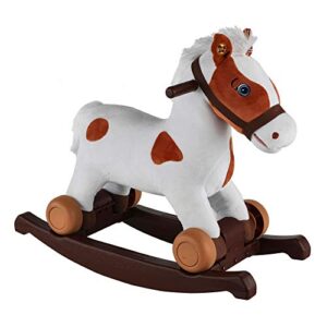 rockin' rider carrot 2-in-1 pony plush ride-on, painted