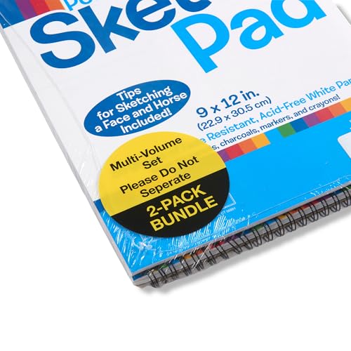 Melissa & Doug Sketch Pad (9 x 12 Inches) - 50 Sheets, 2-Pack - FSC Certified