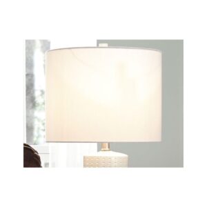 Signature Design by Ashley Steuben Textured Ceramic Table Lamp, 2 Count Lamps, 25", Solid White