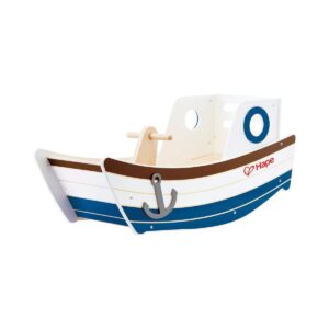 hape wooden high seas toddler rocking ride-on| early explorer wooden rocker rocking ride for toddlers