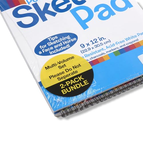 Melissa & Doug Sketch Pad (9 x 12 Inches) - 50 Sheets, 2-Pack - FSC Certified