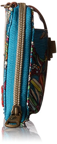 Sakroots Artist Circle Large Smartphone Cross-Body Phone Wallet, Teal Treehouse