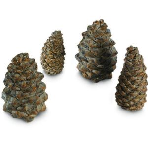 realfyre peterson gas logs decorative ceramic pine cones in assorted sizes - set of 4 by peterson