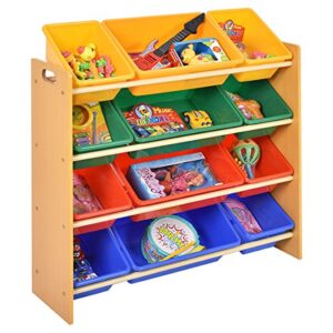 Costzon Toy Storage Organizer Bins Kids Playroom Activity Center Shelf Drawer