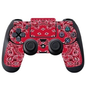 red bandanas design vinyl decal sticker skin by debbie's designs for ps4 dualshock4 controller