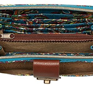 Sakroots Artist Circle Large Smartphone Cross-Body Phone Wallet, Teal Treehouse