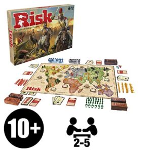 Risk Board Game, Strategy Games for 2-5 Players, Strategy Board Games for Teens, Adults, and Family, War Games, Ages 10 and Up