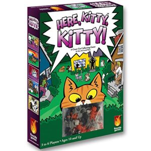 Here, Kitty, Kitty Board Game – Collect Cats and Score Big with 3-6 Players Ages 8+ – Witty Tabletop Cat Card Games for Casual Game Nights – Family Card Games for Adults and Kids by Fireside Games