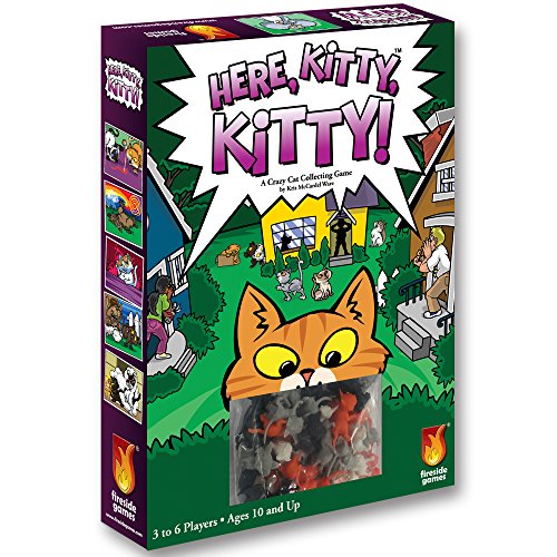 Here, Kitty, Kitty Board Game – Collect Cats and Score Big with 3-6 Players Ages 8+ – Witty Tabletop Cat Card Games for Casual Game Nights – Family Card Games for Adults and Kids by Fireside Games