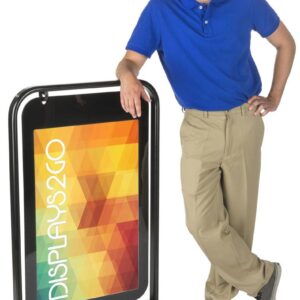 Displays2go PCK2030BK Sidewalk Poster Holder Sign, 20x30-Inch, Water Base with Dual Sided Sign