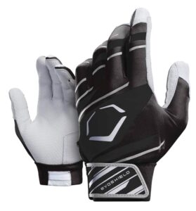 evoshield youth speed stripe batting gloves - black/grey, youth medium