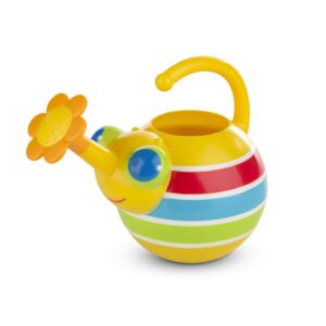 melissa & doug sunny patch giddy buggy watering can with flower-shaped spout - kid-friendly garden-themed pretend play watering can for kids