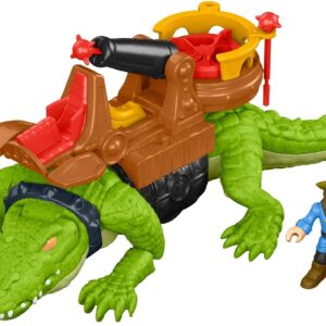 Fisher-Price Imaginext Preschool Toys Pirate Hook & Walking Crocodile 5-Piece Figure Set for Pretend Play Kids Ages 3+ Years