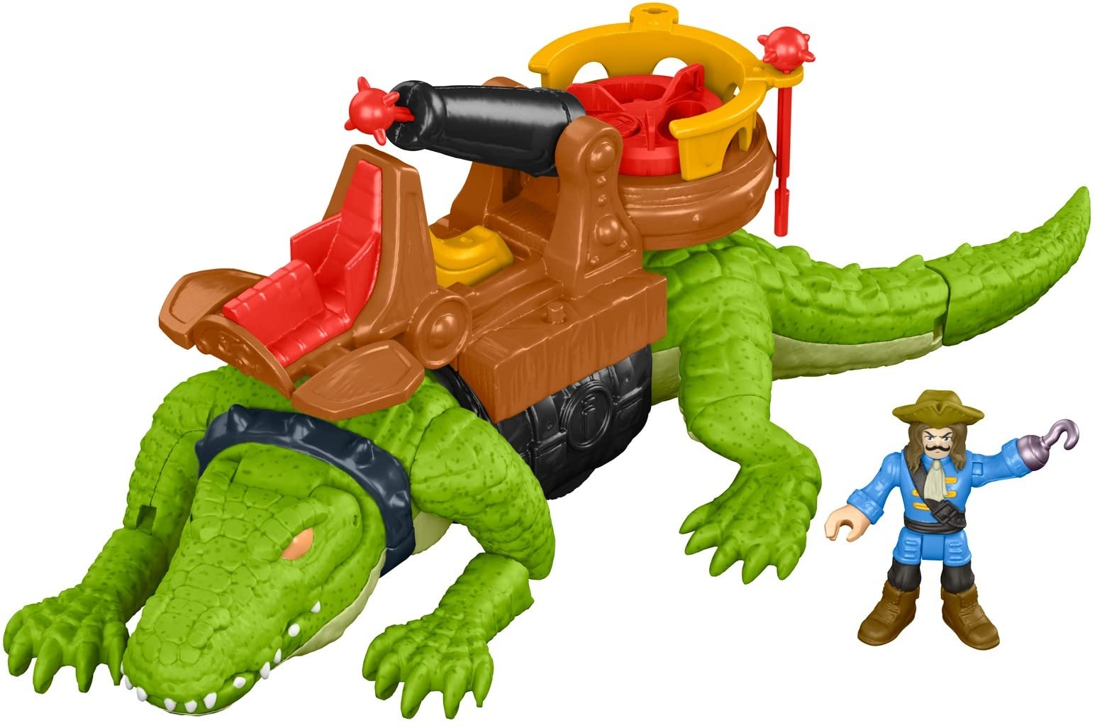 Fisher-Price Imaginext Preschool Toys Pirate Hook & Walking Crocodile 5-Piece Figure Set for Pretend Play Kids Ages 3+ Years