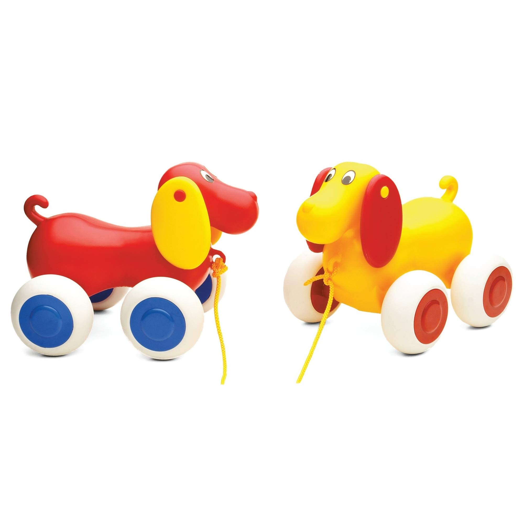 VIKINGTOYS Viking Toys - Pull Along Dog - First Pull Toy, Encourage Walking, Rolls Silently, for Kids Ages 1 +