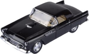 1955 ford thunderbird hard top in black diecast 1:36 scale by kinsmart