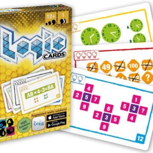 Brain Games Logic Cards Yellow - Math Brain Teaser Card Game for Kids, Teenagers & Adults - Award Winning Family Fun!, 3.5" x 2.4"