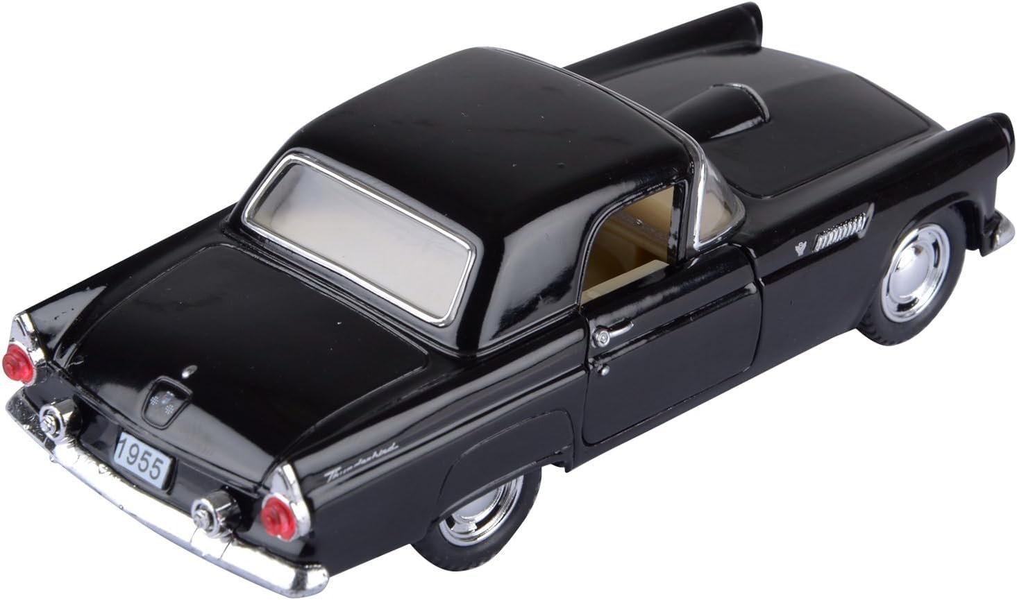 1955 Ford Thunderbird Hard Top In Black Diecast 1:36 Scale By Kinsmart