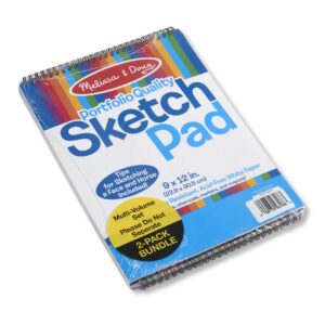 Melissa & Doug Sketch Pad (9 x 12 Inches) - 50 Sheets, 2-Pack - FSC Certified