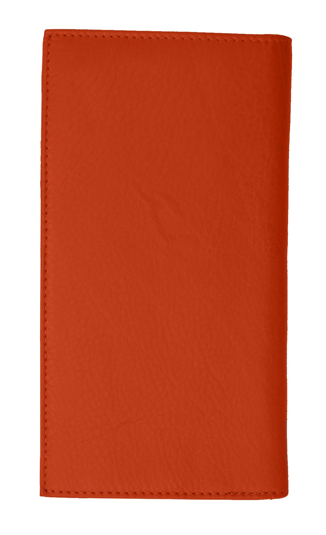 Marshal Brabd New Premium Leather Checkbook Wallet ID Credit Card Organizer (Orange)