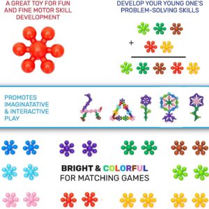 Clip Connect 100 Pieces | Diameter 1.5", Interlocking Solid Plastic Building Blocks Set Early STEM Educational Toy for Preschool Kids Boys and Girls, Promotes Fine Motor Skills & Sensory Development