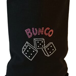 Bunco Game Kit with Crystal Tote Bag - Includes 9 Pink Dice, Bunco Score Sheets, Pencils, Bell, & 3 Inch Plush Dice - All of The Bunco Party Supplies You Need!