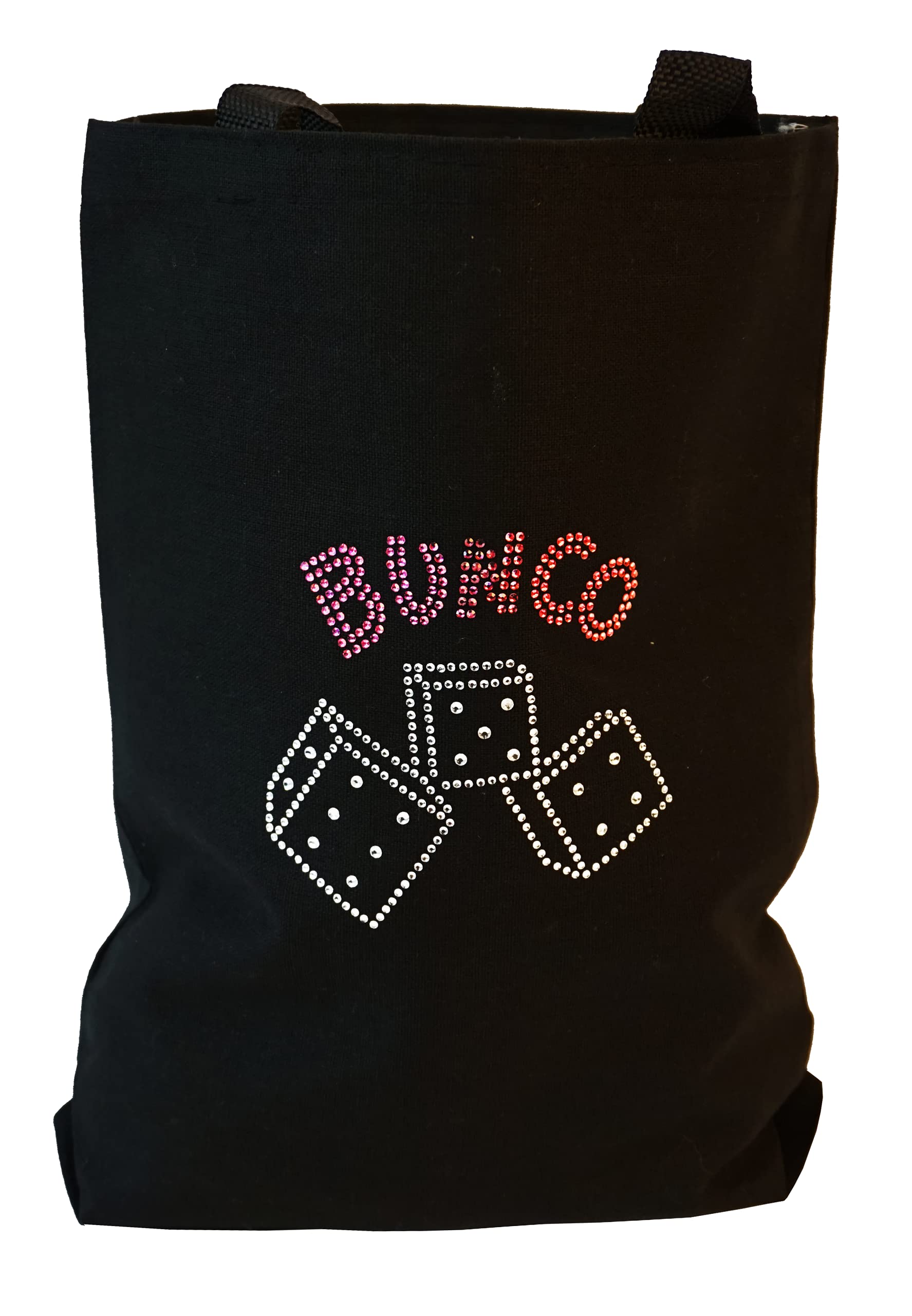 Bunco Game Kit with Crystal Tote Bag - Includes 9 Pink Dice, Bunco Score Sheets, Pencils, Bell, & 3 Inch Plush Dice - All of The Bunco Party Supplies You Need!