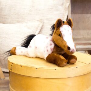 DEMDACO Laying Large Appaloosa Horse Spotted Children's Plush Stuffed Animal