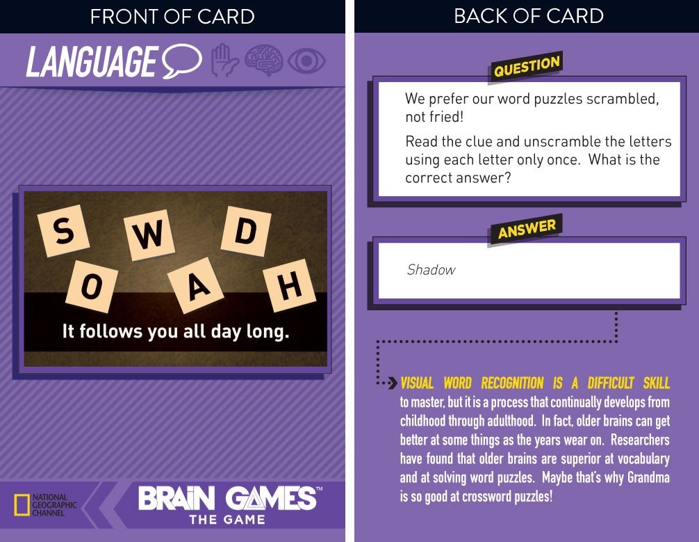 Brain Games - The Game - Based on the Emmy Nominated National Geographic Channel TV Series