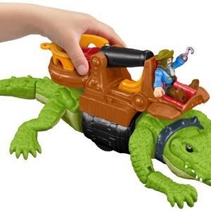 Fisher-Price Imaginext Preschool Toys Pirate Hook & Walking Crocodile 5-Piece Figure Set for Pretend Play Kids Ages 3+ Years