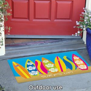 Toland Home Garden 800228 Surf Boards Summer Door Mat 18x30 Inch Beach Outdoor Doormat for Entryway Indoor Entrance