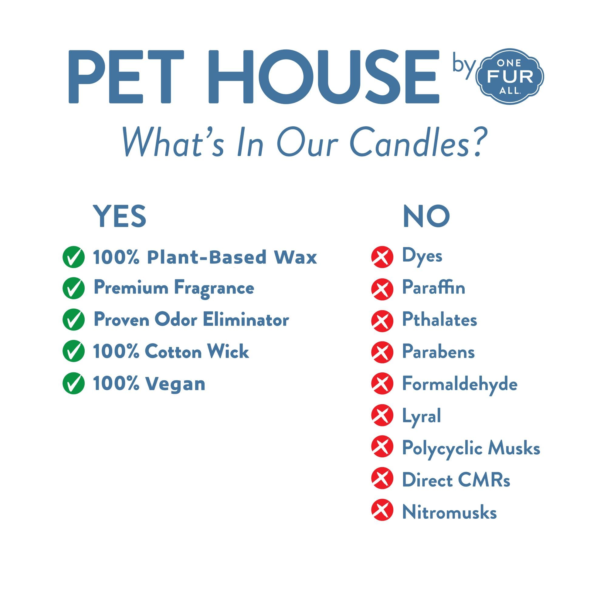 One Fur All Pet House Candle Plant-Based/Soy Candle - Clean Burning Scented Candles, Long Lasting Pet Odor Candle for Home - Lilac Garden