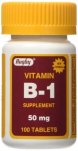 rugby b-1 50mg tab thiamine hydrochloride-50 mg white 100 tablets upc 005364678018