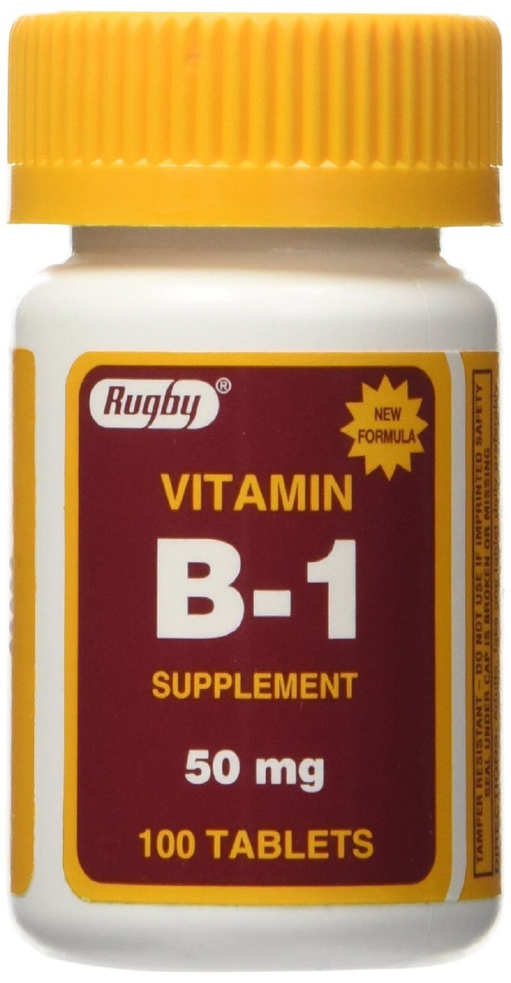 RUGBY B-1 50MG TAB THIAMINE HYDROCHLORIDE-50 MG white 100 TABLETS UPC 005364678018