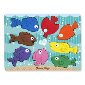 Melissa & Doug Colorful Fish Wooden Chunky Puzzle (8 pcs)