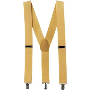 gold adjustable metal clip accessory suspenders - 1 pack - durable polyester, stylish & versatile accessory - perfect for weddings, events & everyday elegance, one size fits most