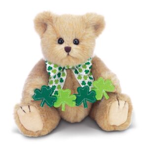 bearington conner clovers irish plush stuffed animal teddy bear, 10"