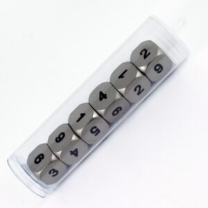 Solid Metal D6 Dice - Set of Six, Silver Color