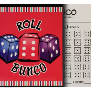 Bunco Game Kit with Crystal Tote Bag - Includes 9 Pink Dice, Bunco Score Sheets, Pencils, Bell, & 3 Inch Plush Dice - All of The Bunco Party Supplies You Need!