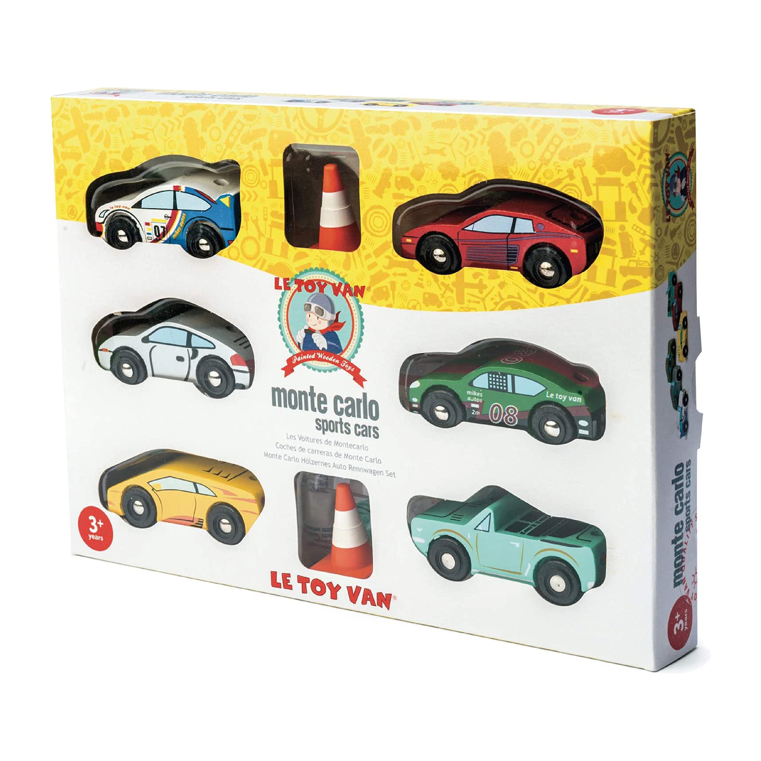 Le Toy Van - Cars & Construction Wooden Retro Metro Car Set Car Toy Play Set - Set 3 Cars | Boys Play Vehicle Kids Role Play Toys - Suitable for 3 Year Old + (TV463)