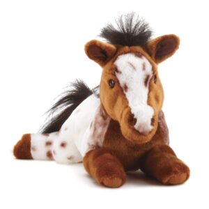 demdaco laying large appaloosa horse spotted children's plush stuffed animal