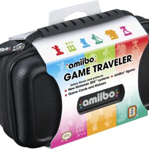 Officially Licensed Nintendo 3DS Amiibo Case – Protective Deluxe Traveler for Storage, Display or Carrying Case/Box – Black