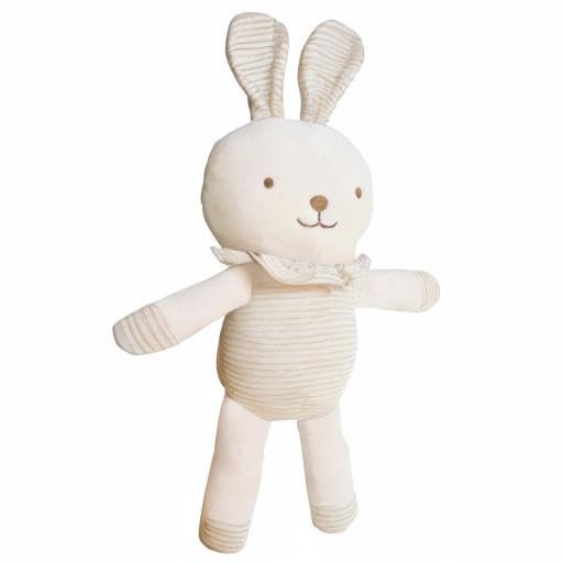 Organic Cotton Baby First Friend (Hello! Little Bunny) Attachment Doll for Baby, Pillow Buddy,Organic Toy 15.7 inches Tall