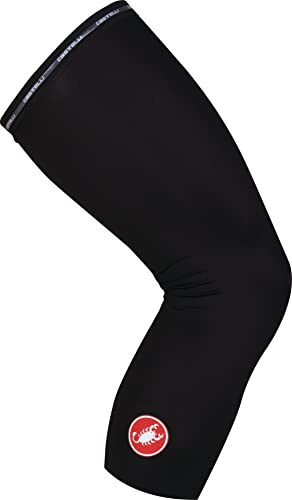 Castelli Unisex UPF 50+ Light Knee Sleeves | Men’s & Women’s UPF 50 Breathable Sleeve for Cycling Road Biking & Gravel Riding - Black - Medium