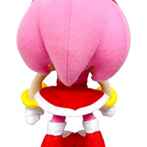 GE Animation GE-52635 Sonic The Hedgehog 9" Amy Rose in Red Dress Stuffed Plush